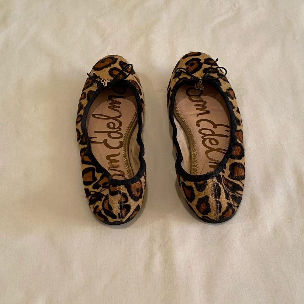 Sam Edelman Felicia Cheetah Ballet Flats With Bow-Cal… - Gem